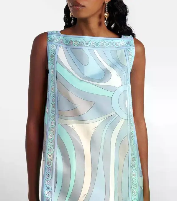 Emilio Pucci Marmo Silk Twill Minidress