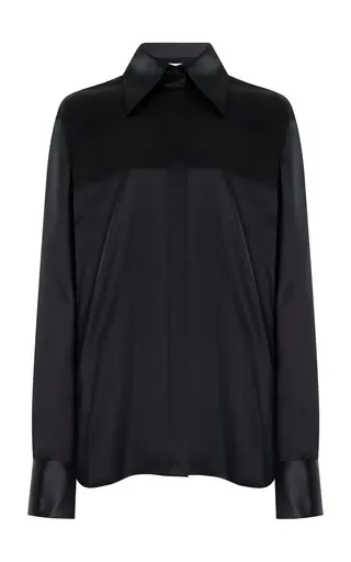 Lafayette 148 New York Silk Charmeuse Shirt