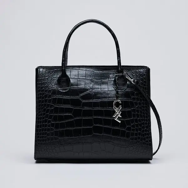 Christian Lacroix Croco Leather Handbag
