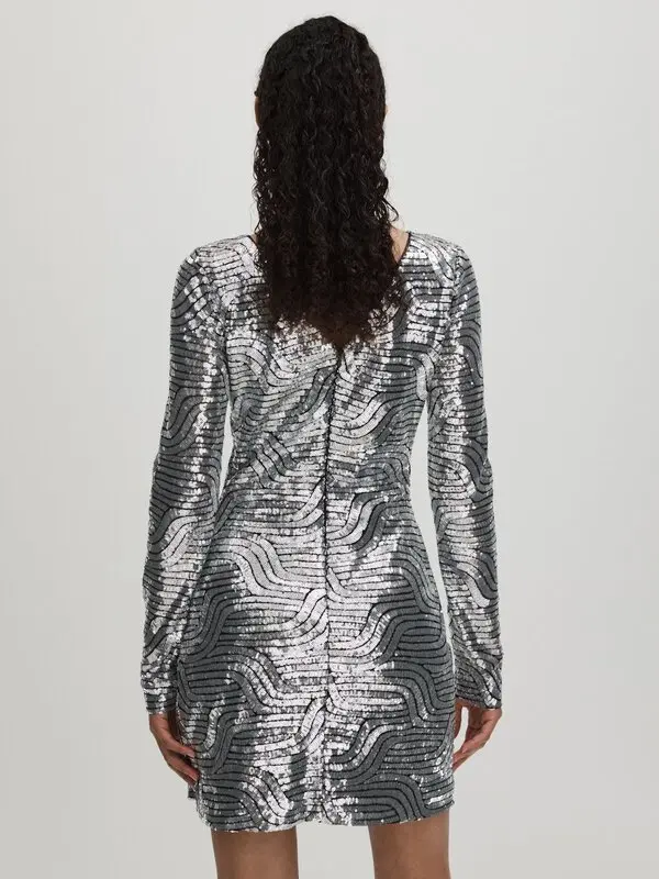 Halston Tala Sequined Mini Dress