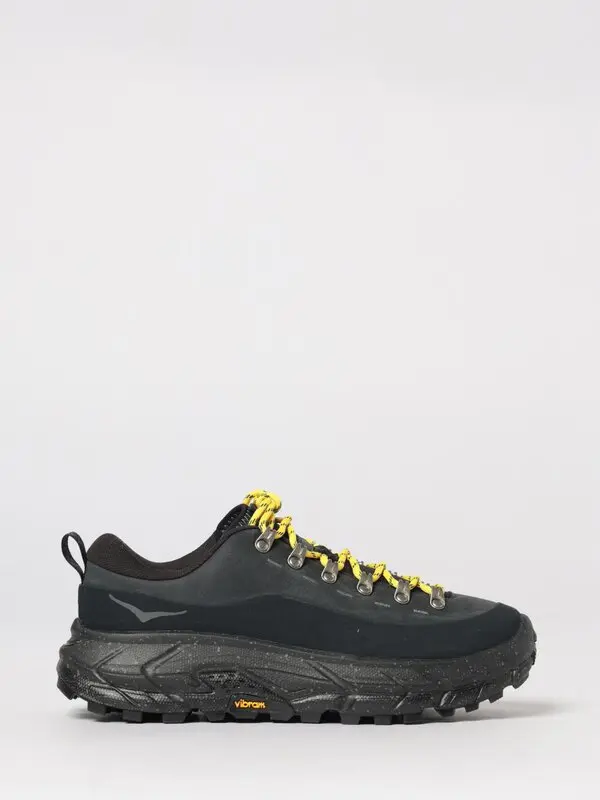 HOKA® Tor Summit Nubuck And Rubber Lace-up Sneakers - Black