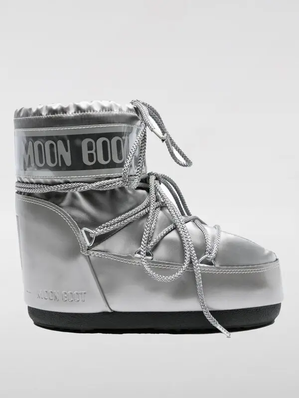 Moon Boot Lace-up Boots - Silver