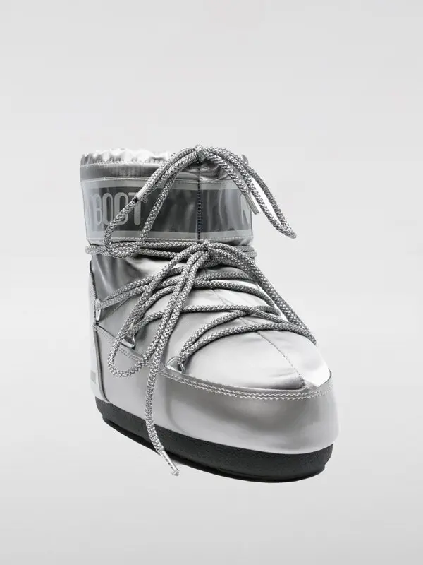 Moon Boot Lace-up Boots - Silver