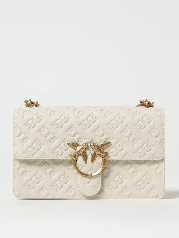 Pinko Embellished Shoulder Bag - White