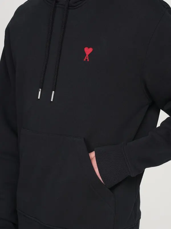 AMI Paris Sweatshirt With Embroidered Logo - Black