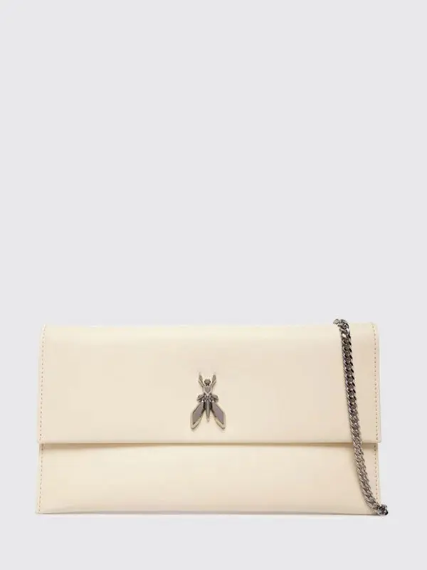 Patrizia Pepe Metal Chain Clutch - White