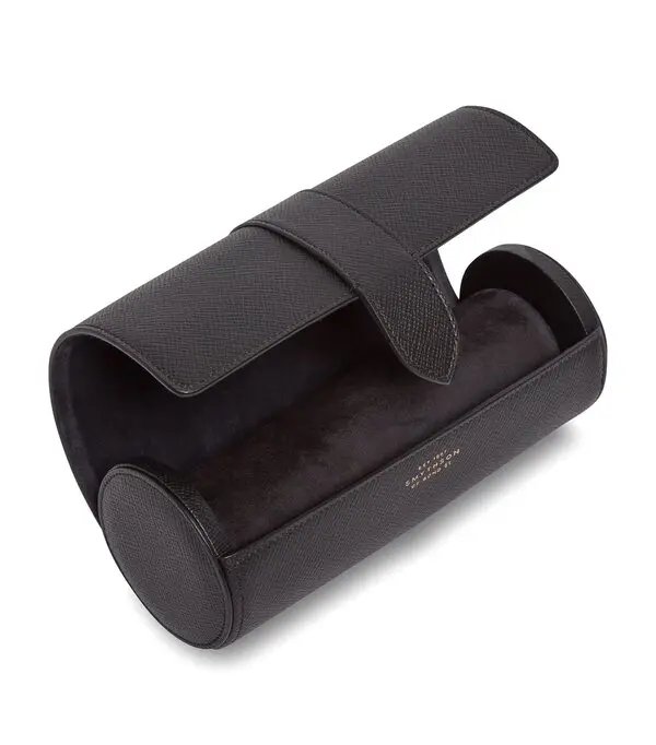 Smythson Panama Leather Watch Roll