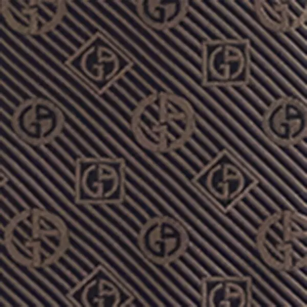 Giorgio Armani Silk Monogram Stripe Jacquard Neck Tie