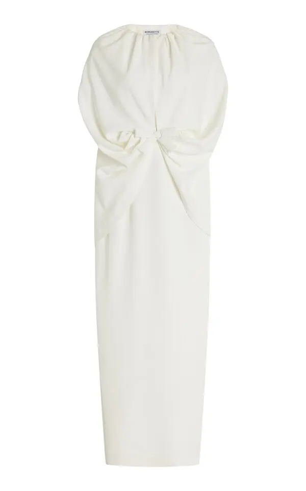 Bernadette Gislene Crepe Maxi Dress - White