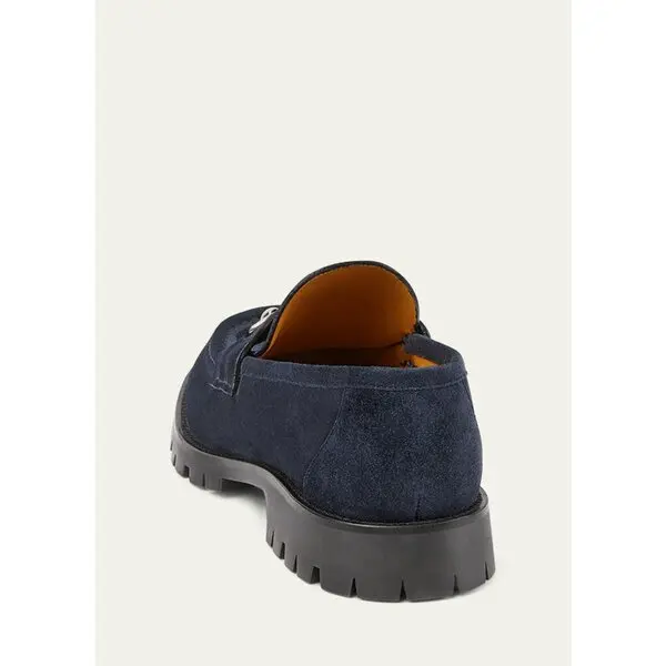Gucci Suede Horsebit Loafers