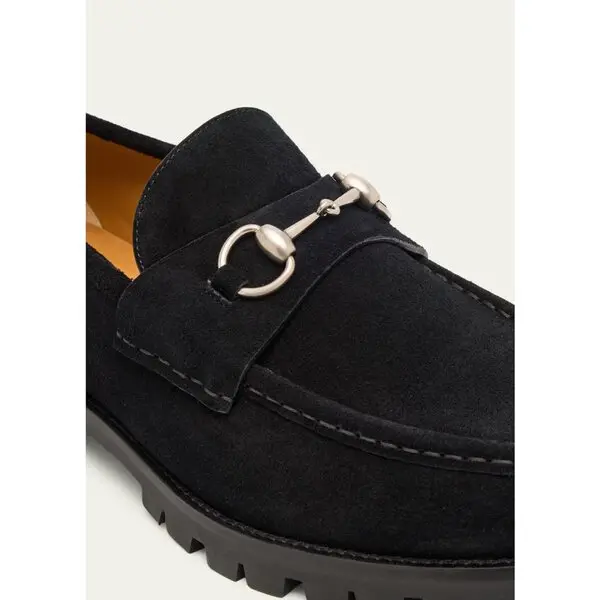 Gucci Suede Horsebit Loafers