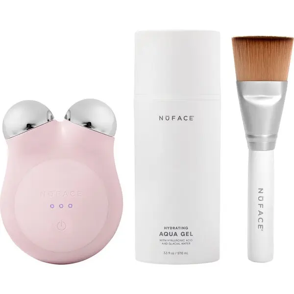 NUFACE® Mini+ Smart On-the-go Facial Toning Starter Kit $325 Value - Sandy Rose
