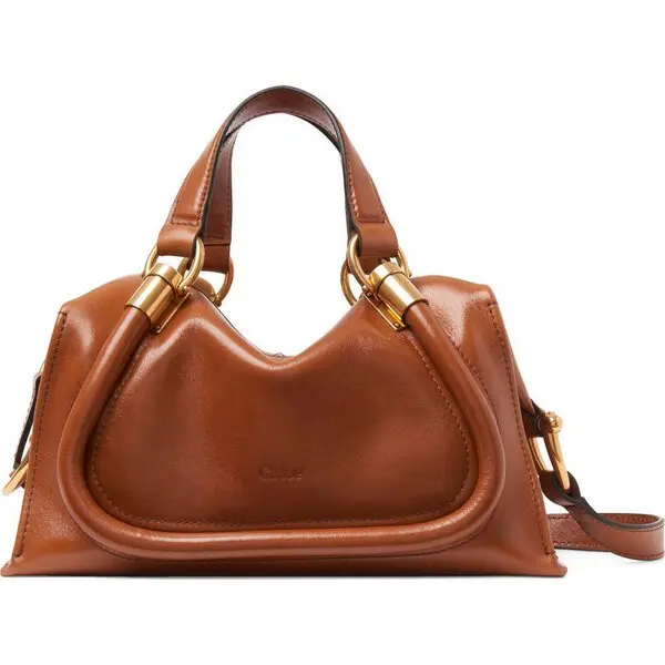 Chloé Paraty 24 Leather Shoulder Bag - Clay Brown