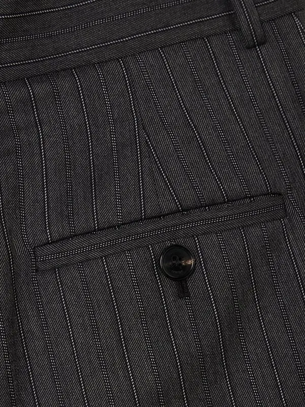 Loewe Pinstriped Wool Wide-leg Trousers