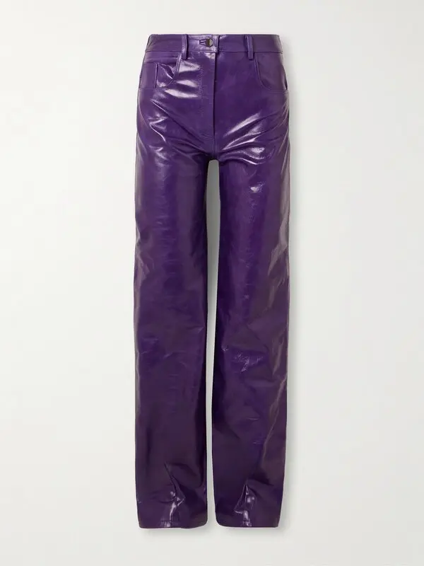 16Arlington Vante Straight-leg Leather Pants