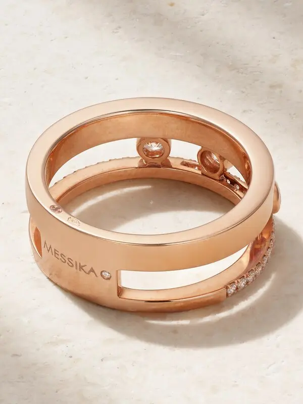 Messika 18 Karat Rose Diamond Ring - Gold