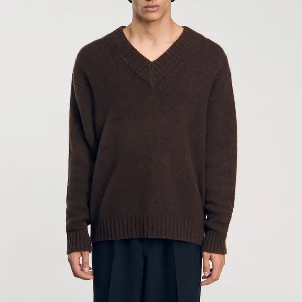 Sandro Chunky Knit Yak Sweater