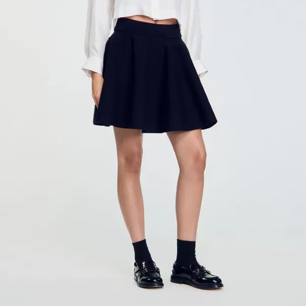 Sandro Short Knit Skater Skirt