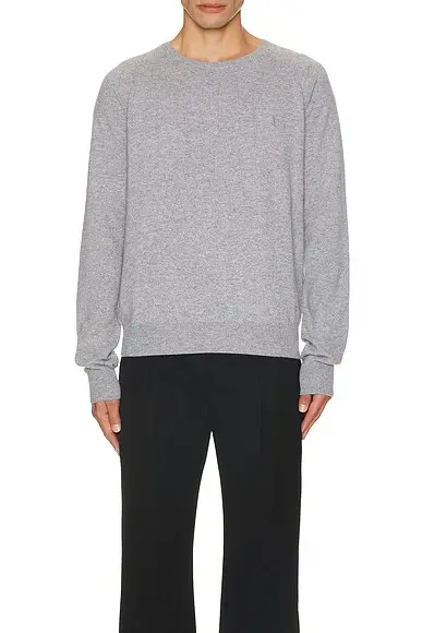 Saint Laurent Crewneck Cashmere Sweater - Gris Chine