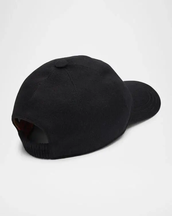 Zegna Oasi Cashmere And Wool Baseball Cap - Blk Sld