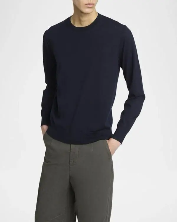 Dries Van Noten Murton Wool Sweater - Navy
