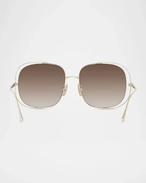 Loewe Metal Logo-print Rectangle Sunglasses