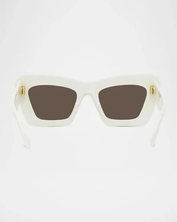Loewe Cat Eye Sunglasses With Anagram - Ivory/brown