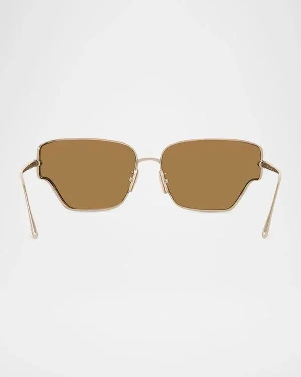 Loewe Signature Metal And Nylon Sunglasses - Gold/brown