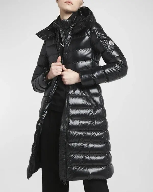 Moncler Moka Long Puffer Coat - Black