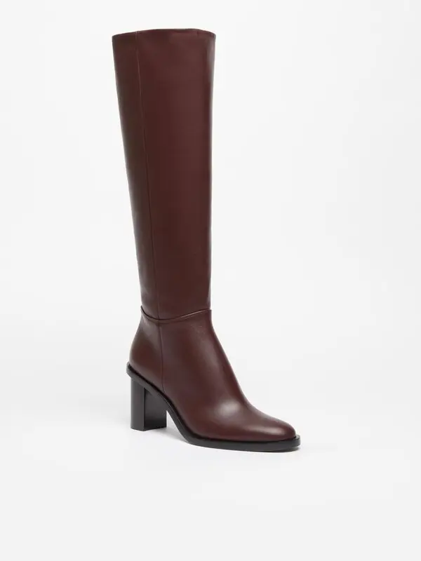 Max Mara High Leather Boots