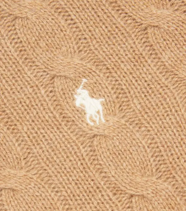 Polo Ralph Lauren Wool-cashmere Julianna Cable Knit Sweater - Beige