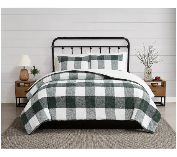 CANNON Cozy Buffalo Check King 3 Piece Comforte Set - One-color