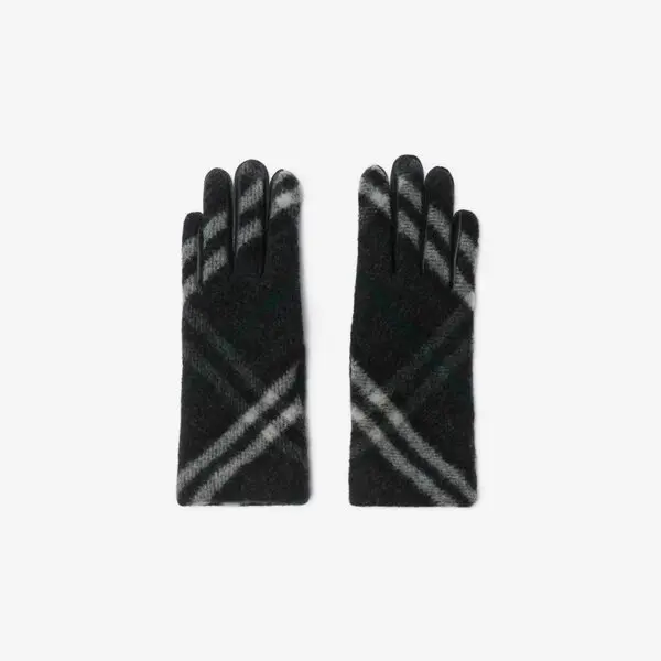 Burberry Check Wool Gloves