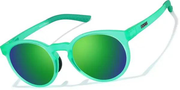 Zenni Sporty Round Full Rim Frame Glasses - Green