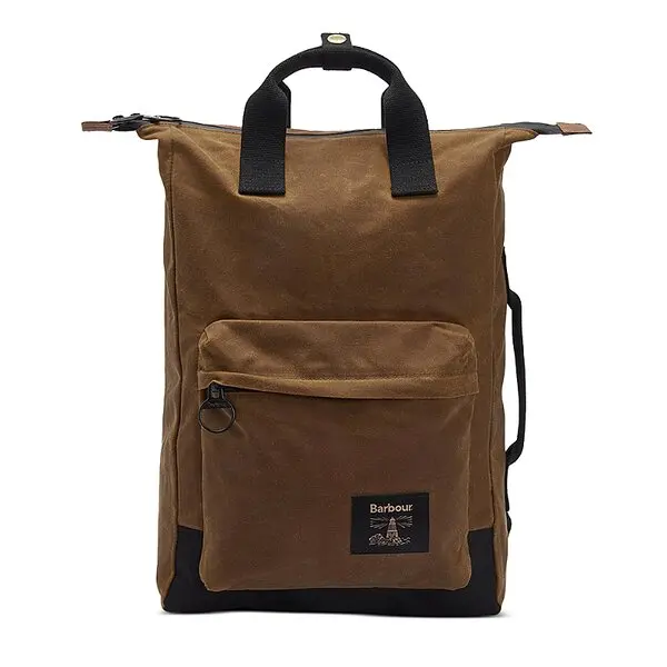 Barbour Field Waxed Backpack - Tan/black