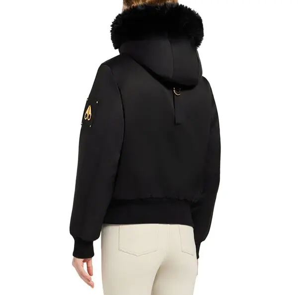 Moose Knuckles Debbie Reversible Bomber Jacket - Black