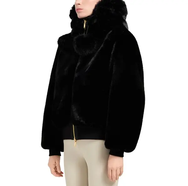 Moose Knuckles Debbie Reversible Bomber Jacket - Black