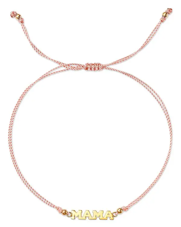 Zoe Chicco 14k Yellow Gold Mama Bolo Bracelet - Pink/gold