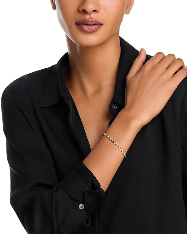 Zoe Chicco 14k Yellow Puff Mariner Link Bracelet - Gold