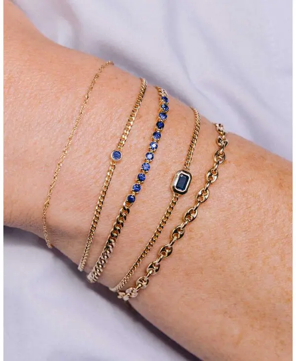 Zoe Chicco 14k Yellow Puff Mariner Link Bracelet - Gold
