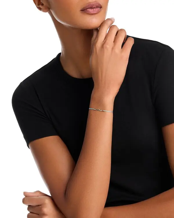 Zoe Chicco 14k Yellow Gold Mama Turquoise Bolo Bracelet
