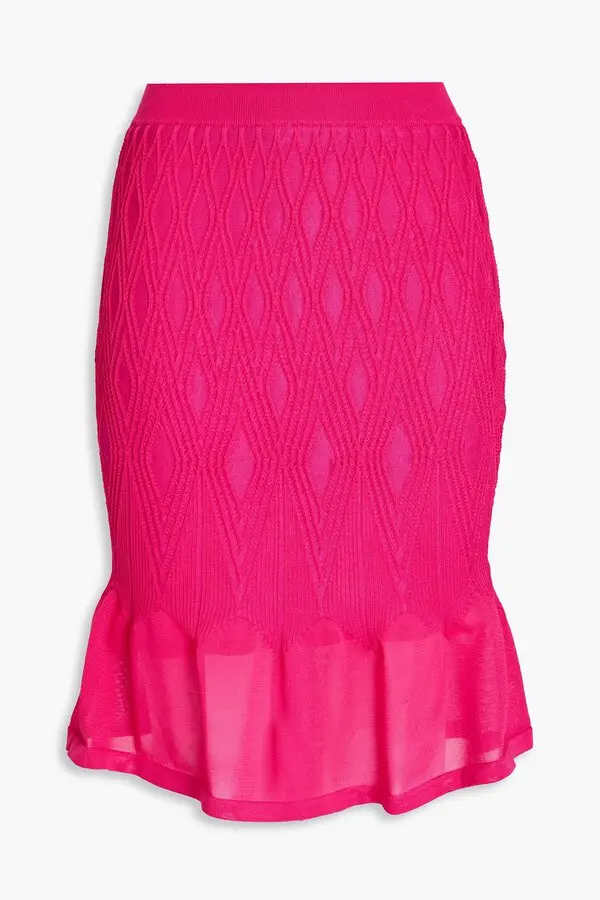 Diane Von Furstenberg Ava Fluted Knitted Skirt