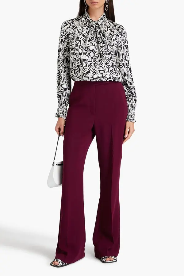 Diane Von Furstenberg Nolan Crepe Flared Pants