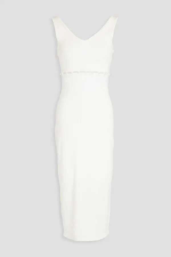Naadam Cutout Button-embellished Midi Dress