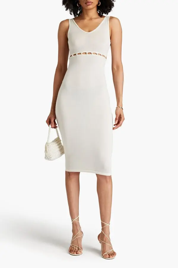 Naadam Cutout Button-embellished Midi Dress