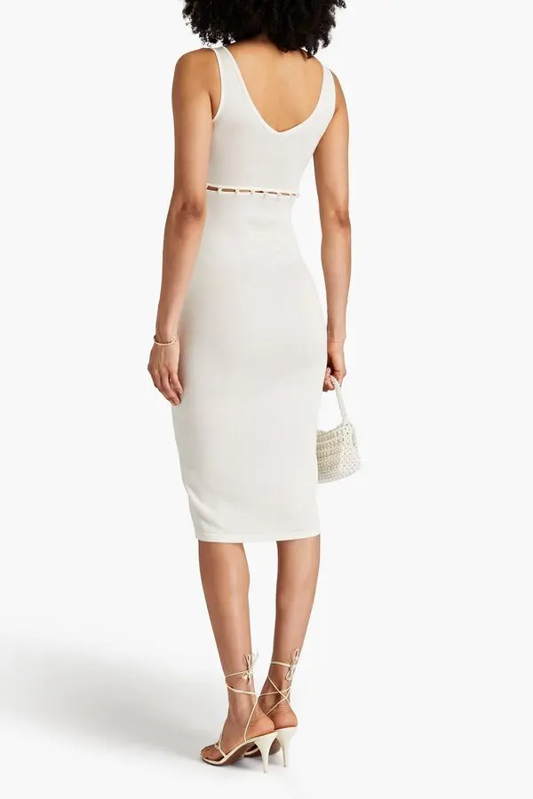 Naadam Cutout Button-embellished Midi Dress