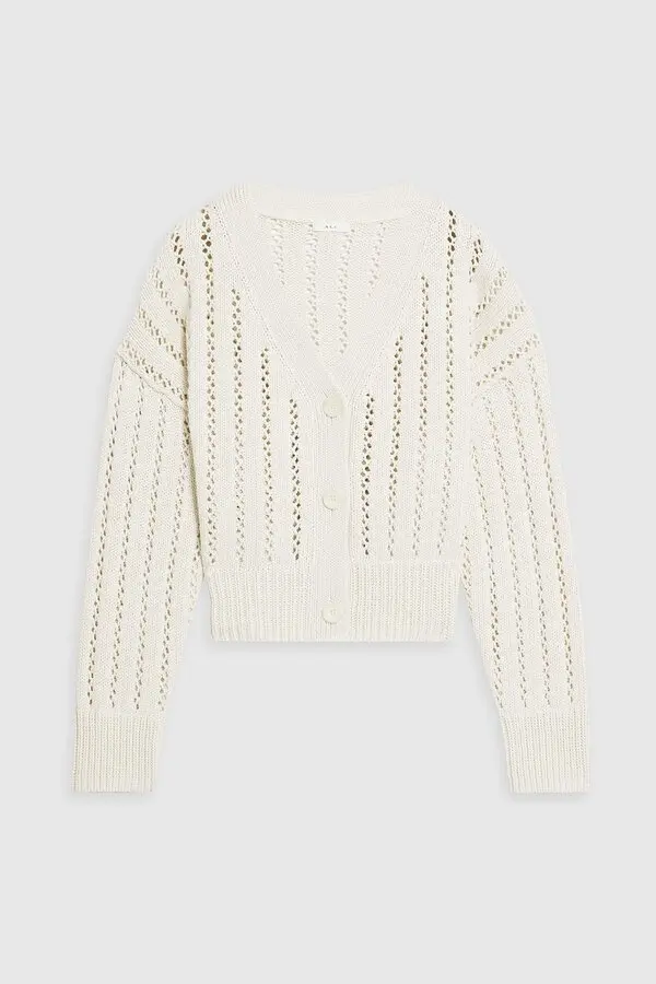 A.L.C. Drew Pointelle-knit Cotton Cardigan
