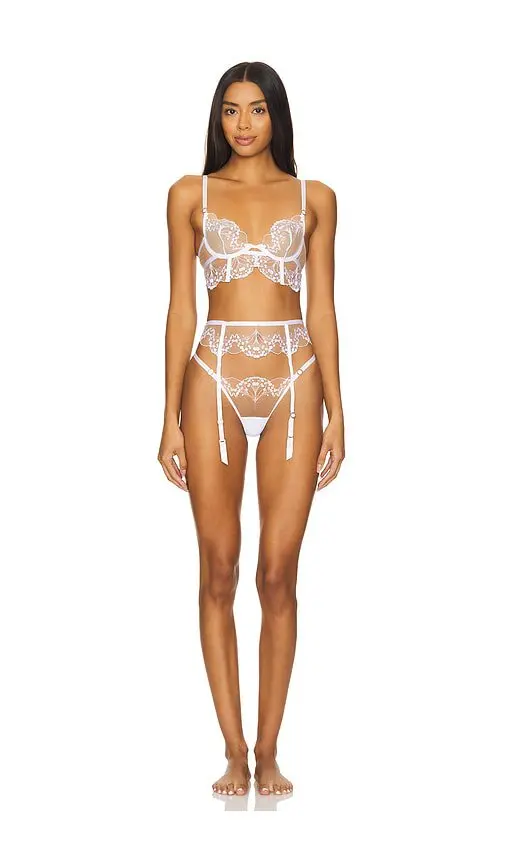 Bluebella Marisa Bra In White - White & Sheer