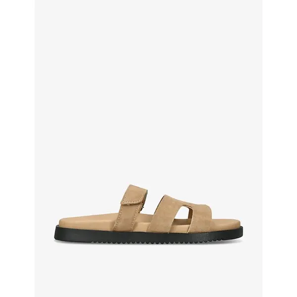 Steve Madden Missile Multi-strap Suede Sandals - Taupe
