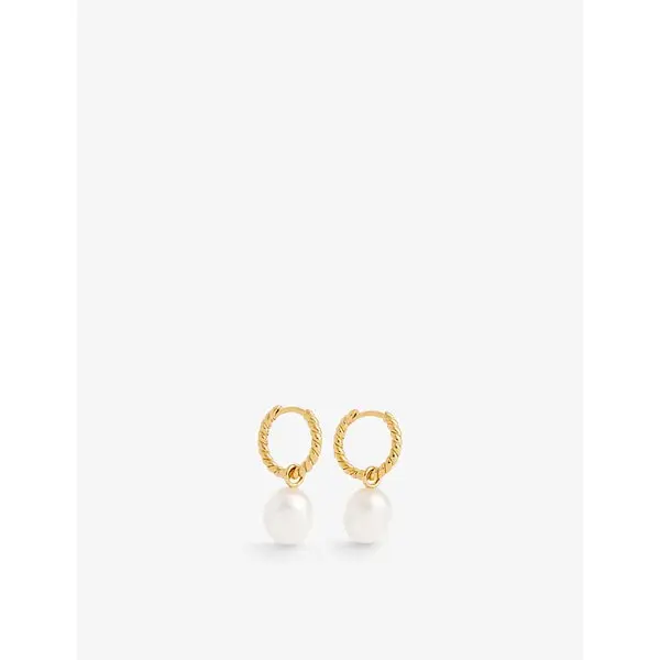 MISSOMA Pearl Drop Vermeil Hoop Earrings - Gold